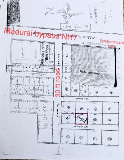 Residential land / Plot for sale in karur bypass - 222 Sq. Yard.