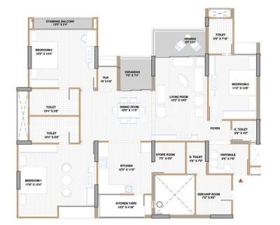 3 BHK Apartment / Flat for sale in Apollo DB City Nipania Indore - 2615 ...