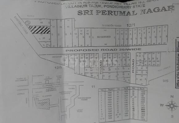 Residential land / Plot for sale in Sultanpet Pondicherry - 141 Sq. Yard.