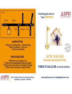 SPD ACR Nagar Secretariat Colony, Kilpauk Resale Price List, Brochure ...