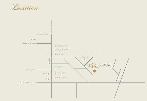 3 BHK Apartment / Flat for sale in 24K Sereno Baner Pune - 1345 Sq. Ft ...