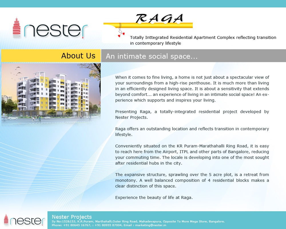 Nester Raga Mahadevapura, Bangalore Resale Price List, Brochure, Floor ...