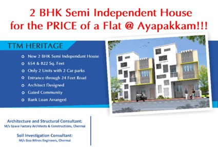 TTM Heritage Chennai North, Ayappakkam Resale Price List, Brochure ...